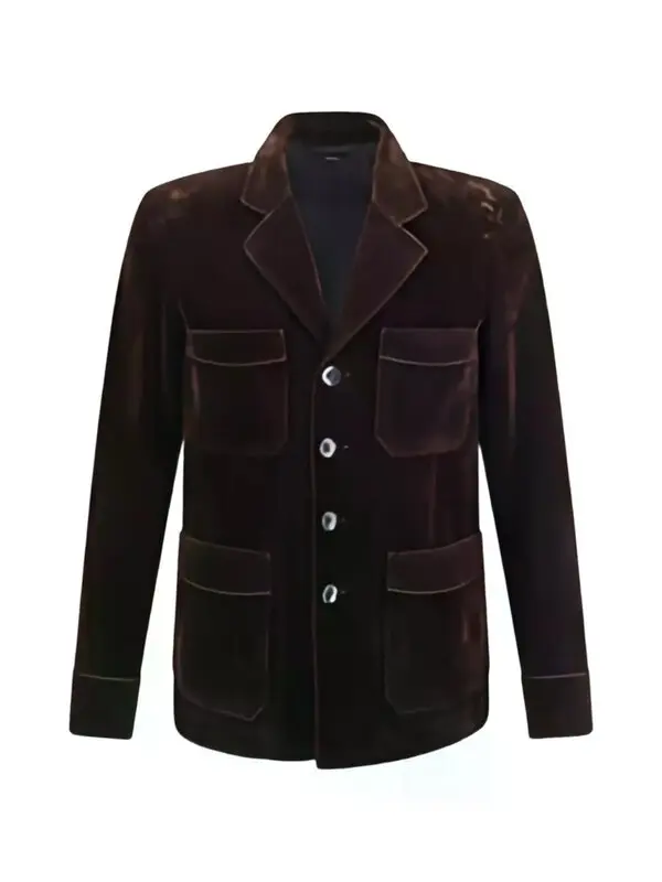 TOM FORD Peak-lapel Patch-pocket Jacket - Brown