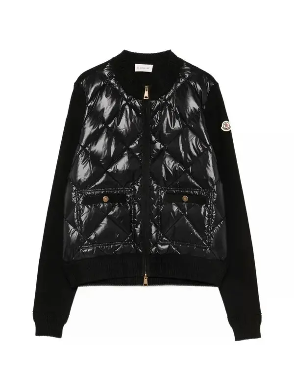 Moncler Quilted Panelled Jacket - Black