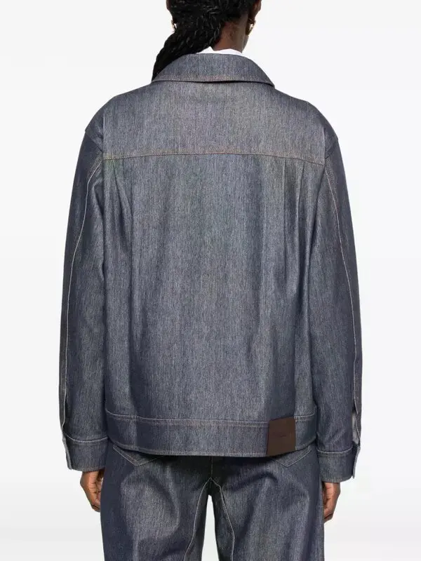 Max Mara Contrast Stitch Denim Jacket