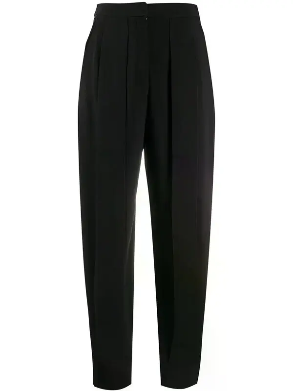 Stella McCartney High-waisted Tapered Trousers - Black