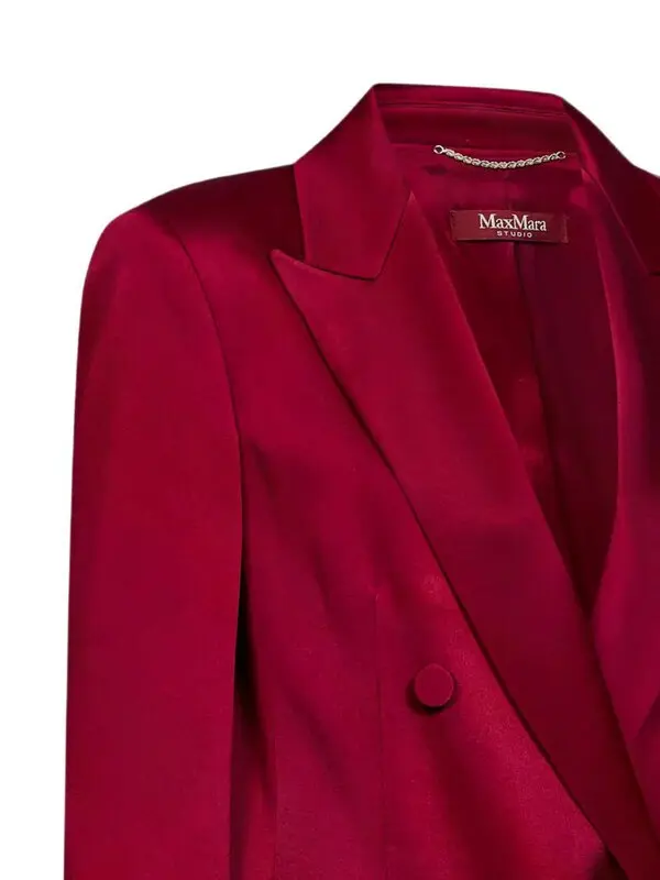 Max Mara Double-breasted Satin Blazer
