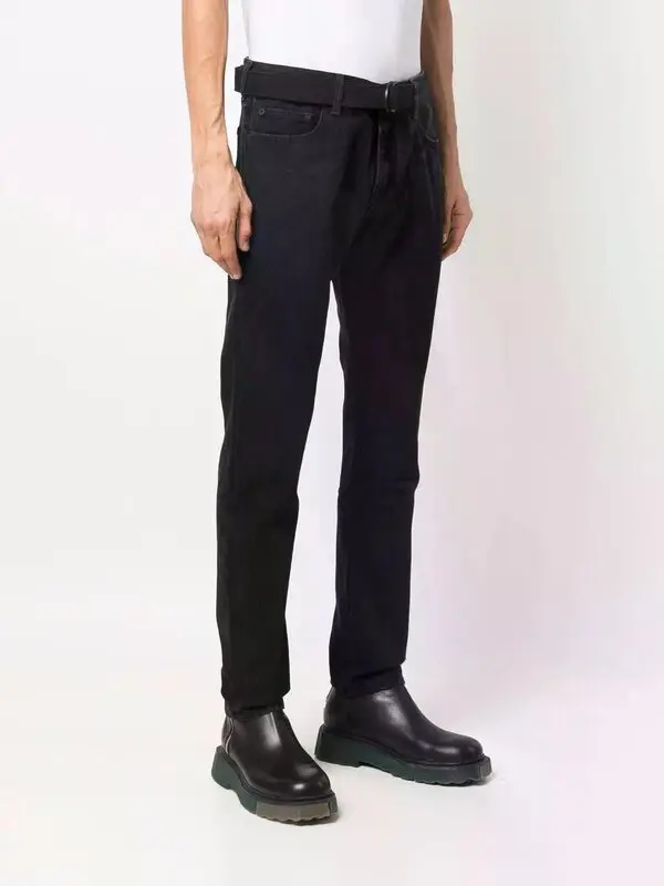 Off-White Industrial-belt Slim-cut Jeans