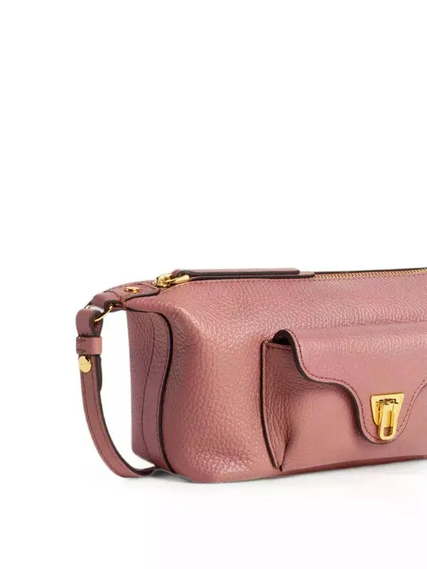 COCCINELLE Beat Generation Grained-leather Shoulder Bag - Pink