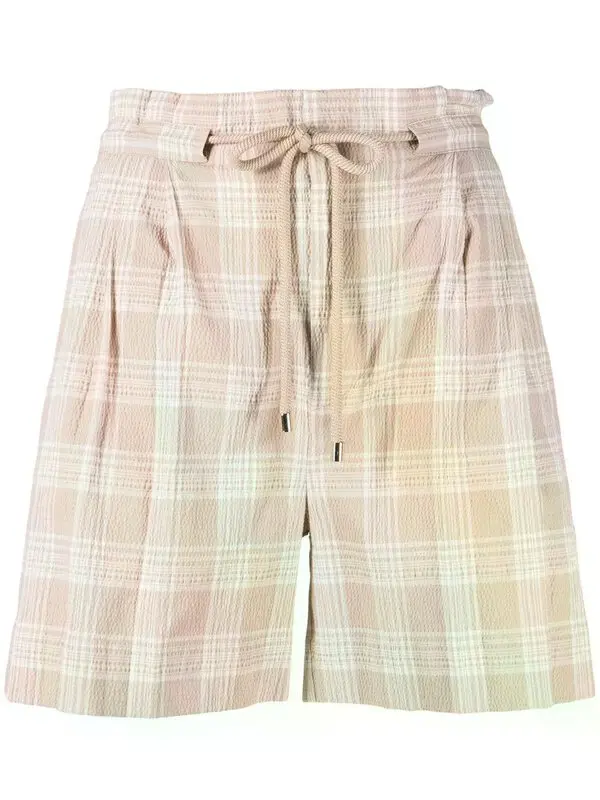 Woolrich Check-print Seersucker Shorts - Neutrals