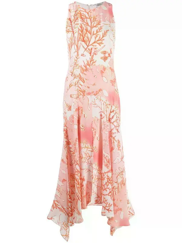 Stella McCartney Tropical Print Sleeveless Dress