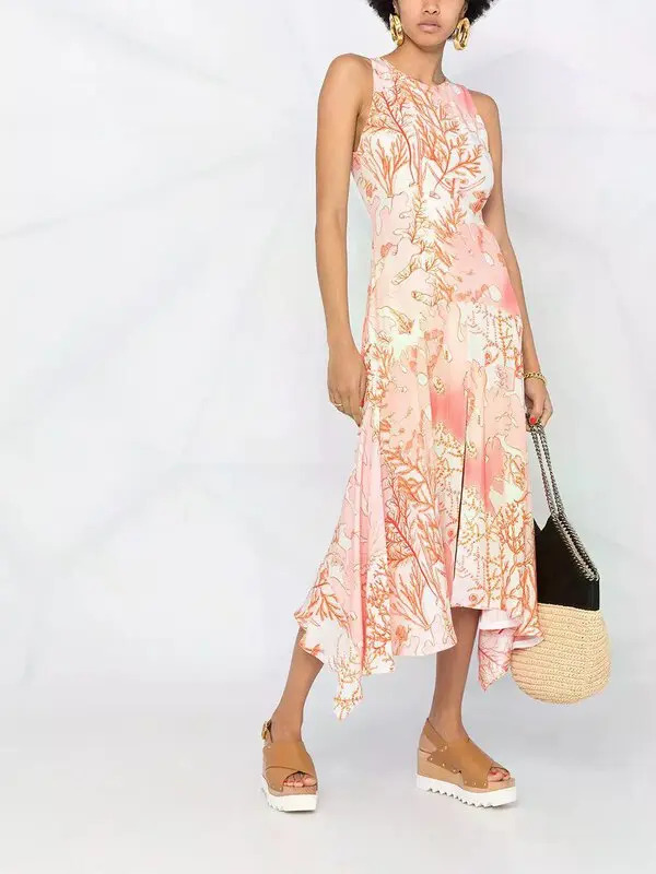 Stella McCartney Tropical Print Sleeveless Dress