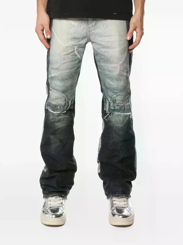 PURPLE BRAND Distressed Patchwork Jeans - Blue
