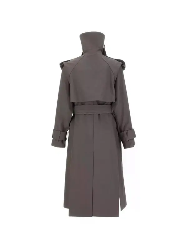 Victoria Beckham Philippa Belted Trench Coat - Grey