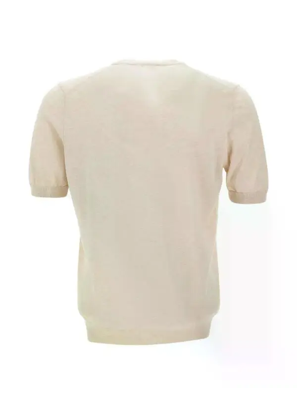 GRAN SASSO Crew-neck Short-sleeve Sweater - Neutrals