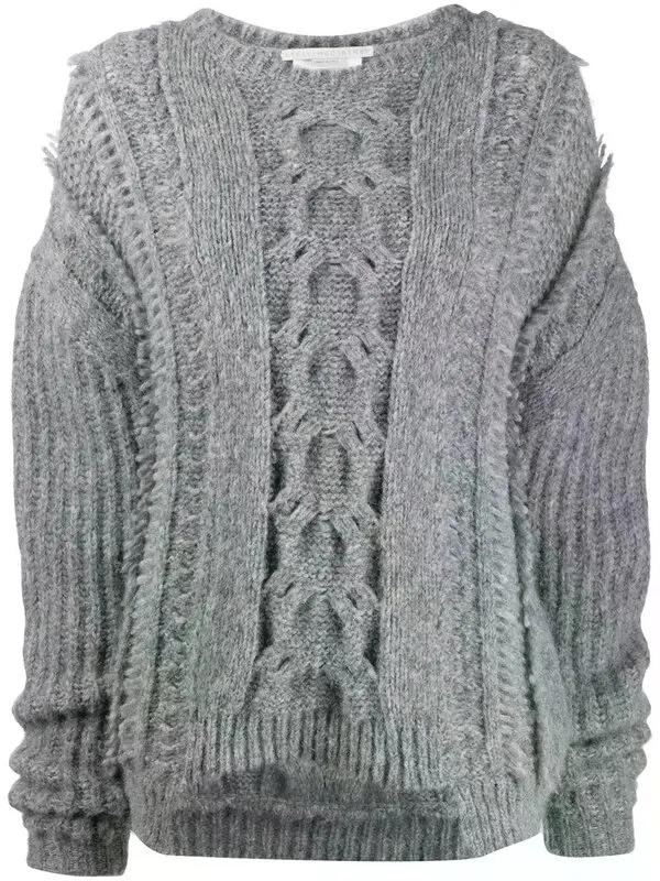 Stella McCartney Cable Knit Sweater - Grey