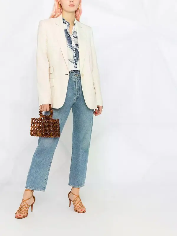 Stella McCartney Single-breasted Peak-lapel Blazer - Neutrals
