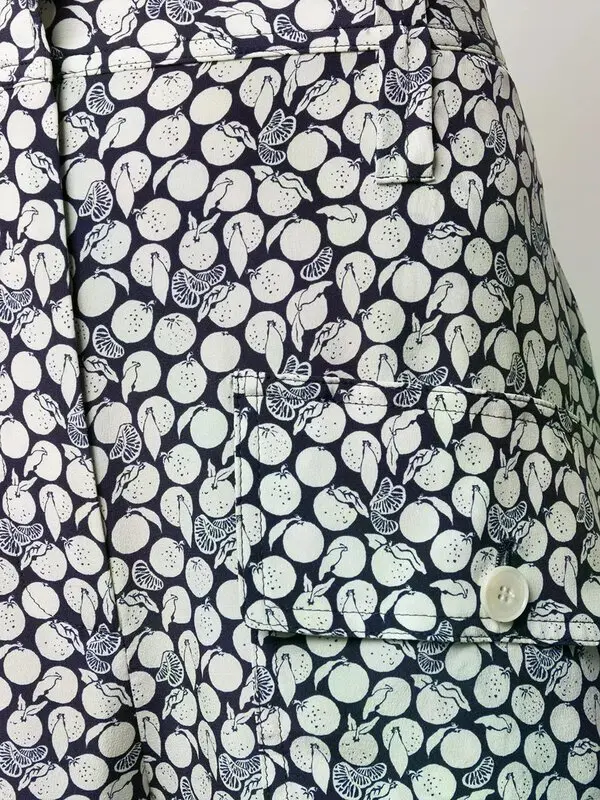 Stella McCartney Orange-print Cropped Trousers