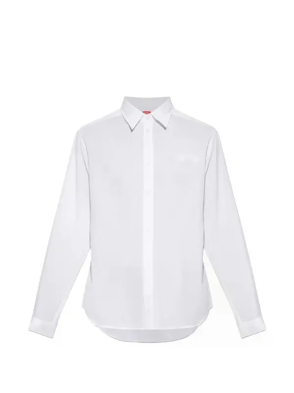 DIESEL® Logo-embroidered Cotton Shirt - White