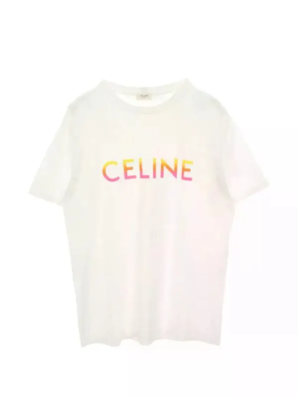 Celine 2010s Logo-print T-shirt - White