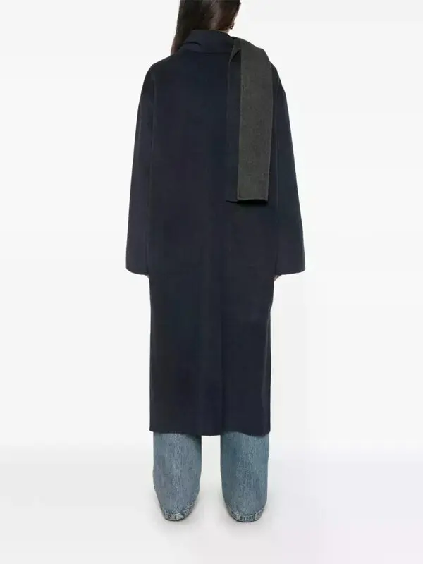 ALICIA AUDREY Camilla Scarf-detail Coat - Blue