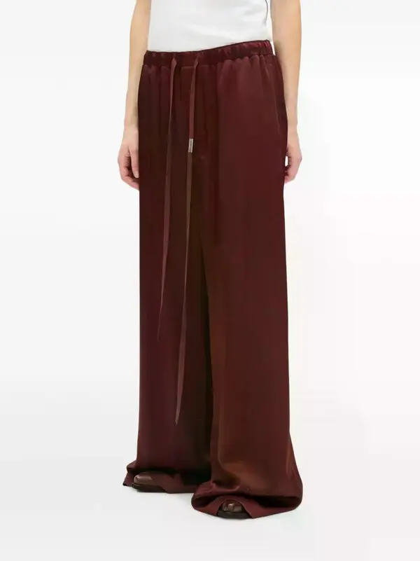 ANN DEMEULEMEESTER Nevi Satin Drawstring Trousers