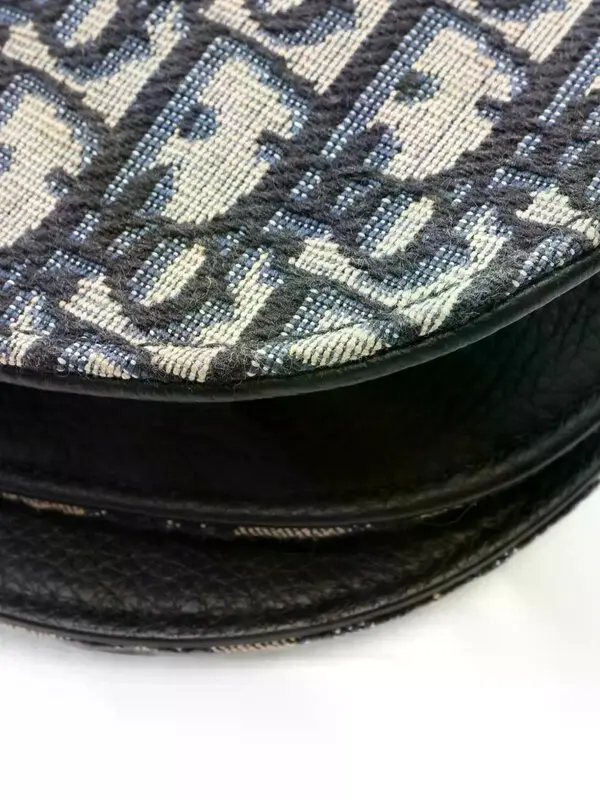 Dior 2010s Saddle Oblique Monogram Crossbody Bag - Blue
