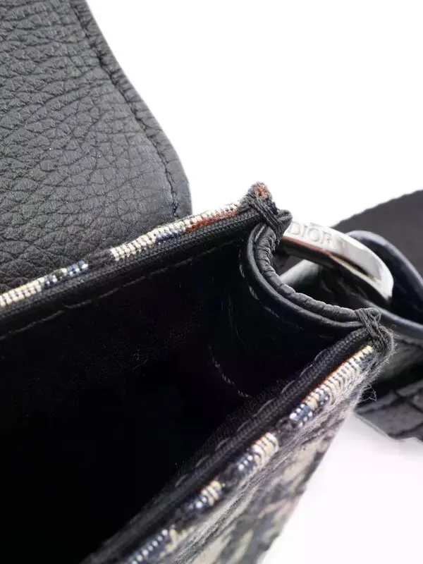 Dior 2010s Saddle Oblique Monogram Crossbody Bag - Blue