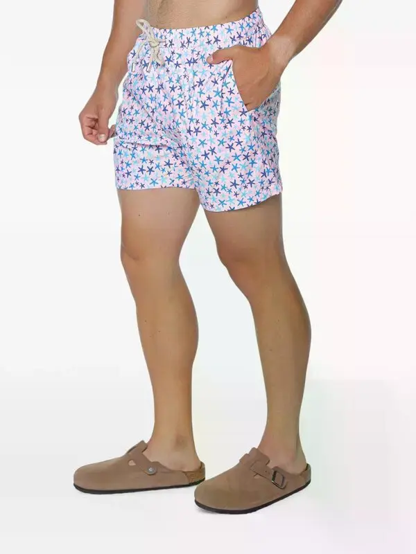 MC2 SAINT BARTH Lighting Micro Stretch Starfish-print Drawstring Swim Shorts