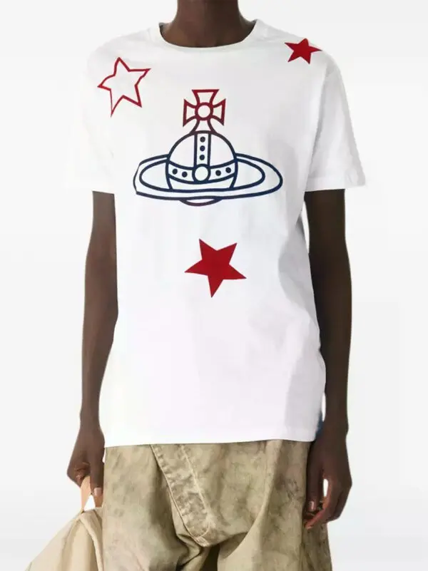 VIVIENNE WESTWOOD Orb And Stars Print T-shirt - White
