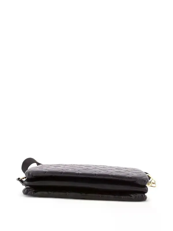 LOUIS VUITTON Coussin Mm Monogram Embossed Lambskin Crossbody Bag - Black