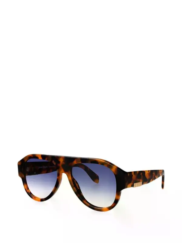 Palm Angels Bucks Pilot-frame Sunglasses - Brown