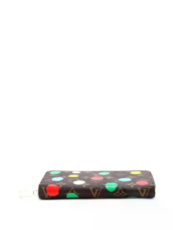 LOUIS VUITTON Zippy Wallet Yayoi Kusama Painted Dots Monogram Canvas Small Wallets