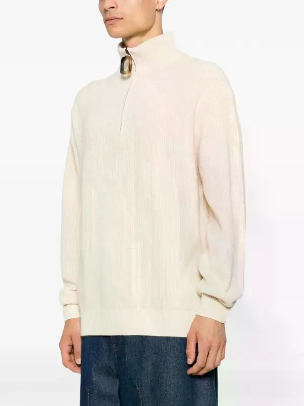 JW Anderson Half-zip Ribbed-knit Sweater