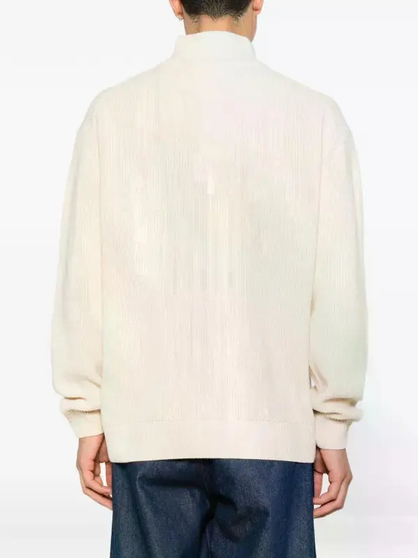 JW Anderson Half-zip Ribbed-knit Sweater