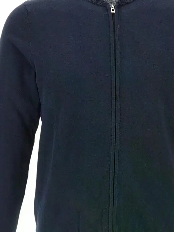 DIKTAT Zip-up Ribbed-trim Sweater