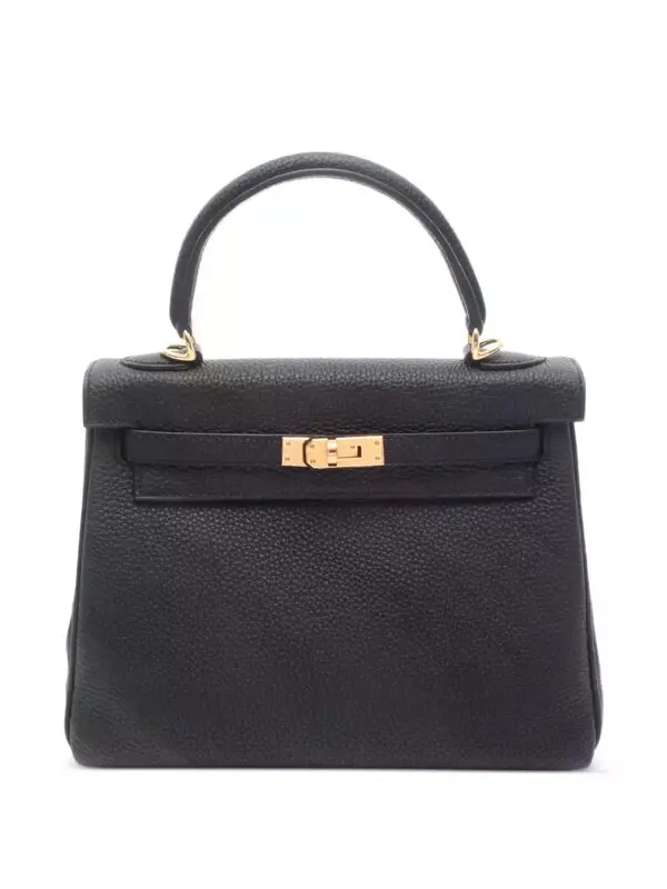 Hermès Kelly 25 Togo Leather Tote Bag - Black