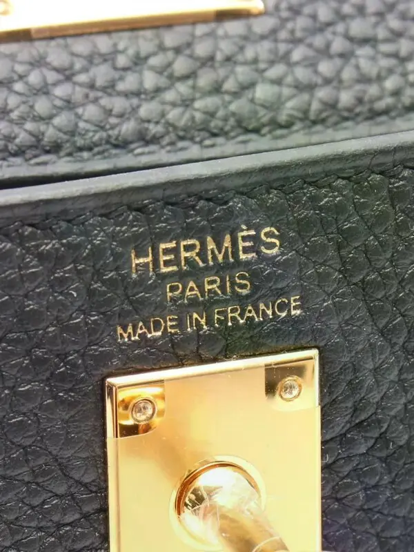 Hermès Kelly 25 Togo Leather Tote Bag - Black