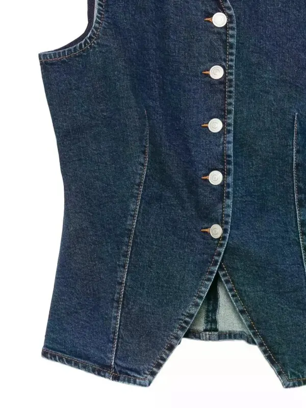 7 For All Mankind Button-up Denim Waistcoat