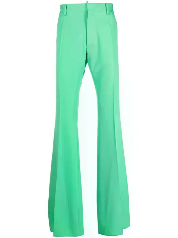 Dsquared2 Virgin-wool Flared Trousers - Green