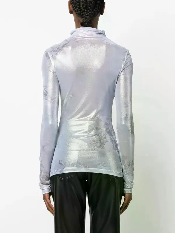 Off-White Twist-effect Shiny Top