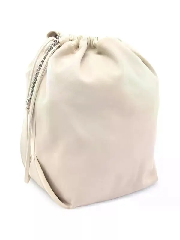 Saint Laurent Leather Bucket Bag - Neutrals
