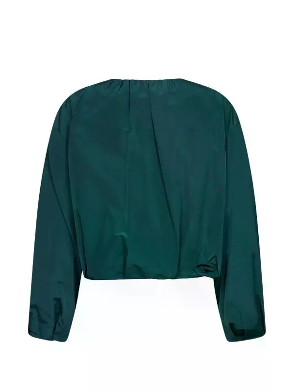 Max Mara Gathered-hem Zip-up Jacket - Green