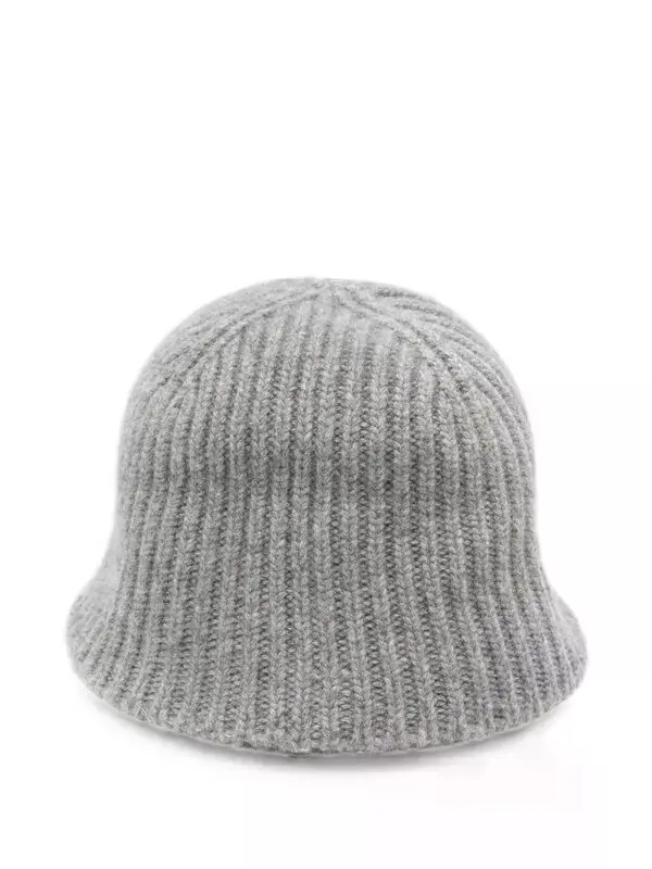 Miu Miu Ribbed-knit Logo-patch Beanie Hat