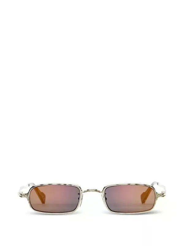 KUBORAUM Hammered-effect Rectangle-frame Sunglasses