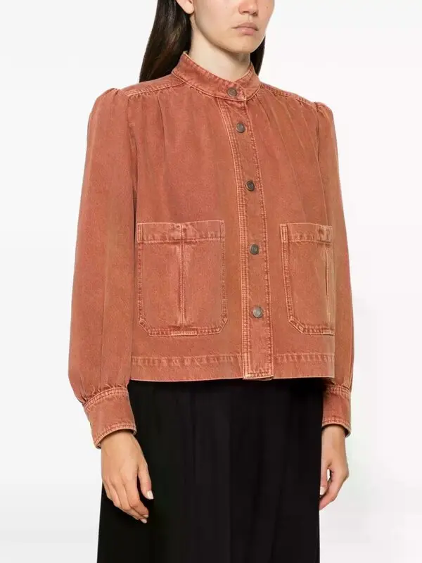 Chloé Gathered-detail Denim Jacket