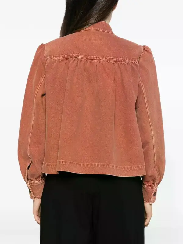 Chloé Gathered-detail Denim Jacket