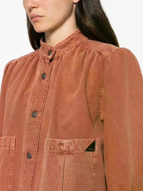 Chloé Gathered-detail Denim Jacket