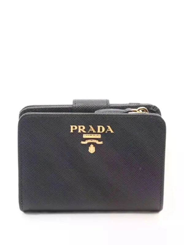 Prada Saffiano Metal Bi-fold Wallet - Black