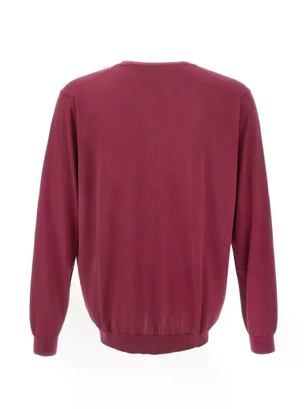 KANGRA Ribbed-trim Sweater - Red