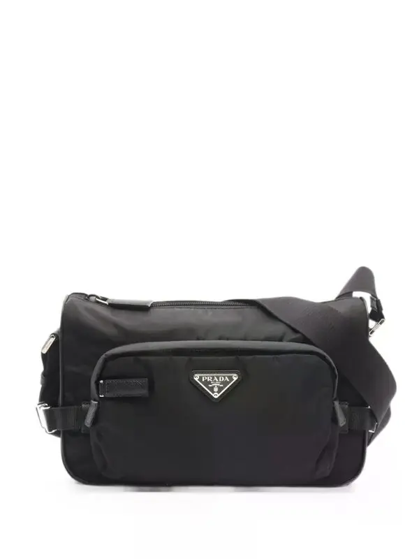 Prada 2020s Medium Re-nylon Saffiano Leather Shoulder Bag
