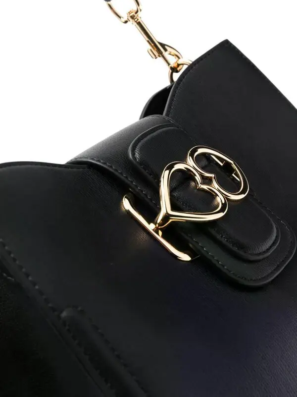 Moschino Logo-plaque Shoulder Bag - Black