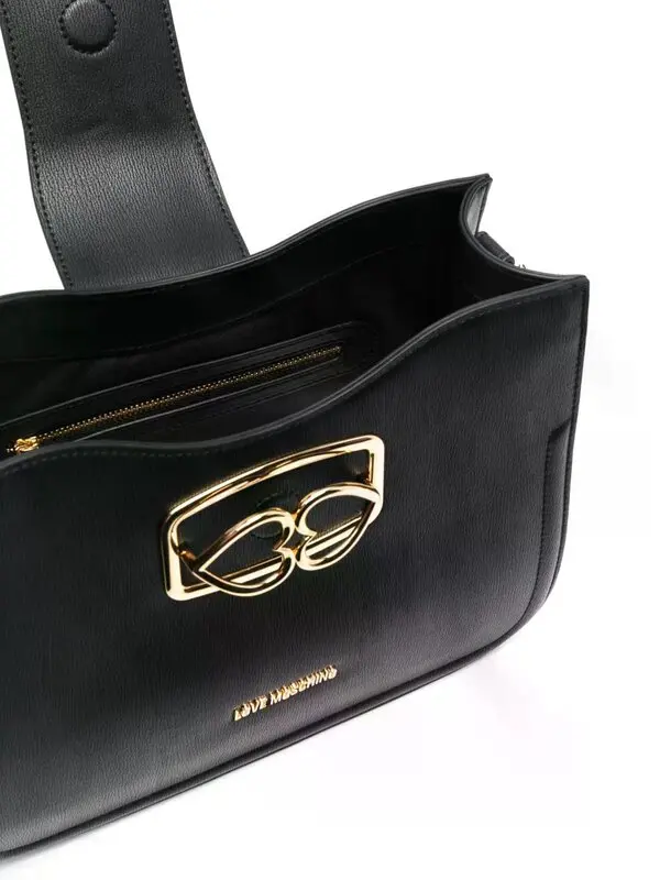 Moschino Logo-plaque Shoulder Bag - Black