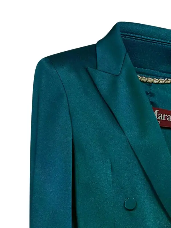 Max Mara Double-breasted Satin Blazer