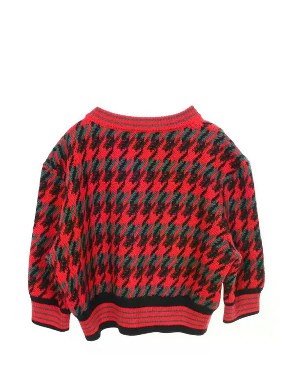 Gucci 2010s Houndstooth Cropped Sweater