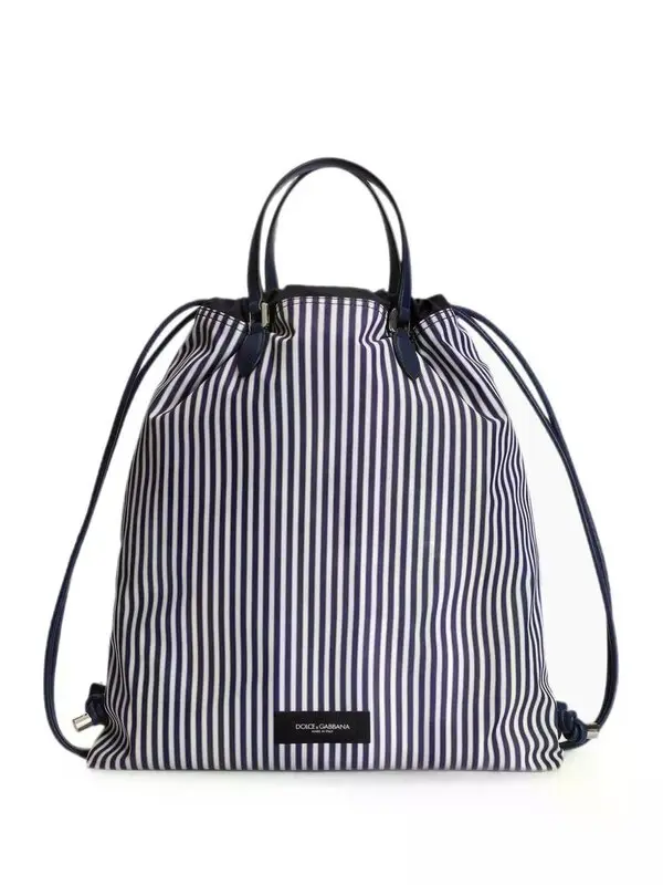 Dolce & Gabbana Essenza Poplin Shopping Bag - Blue